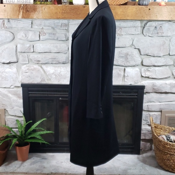 Alex Garfield | Jackets & Coats | Alex Garfield Metallic Black Trench ...